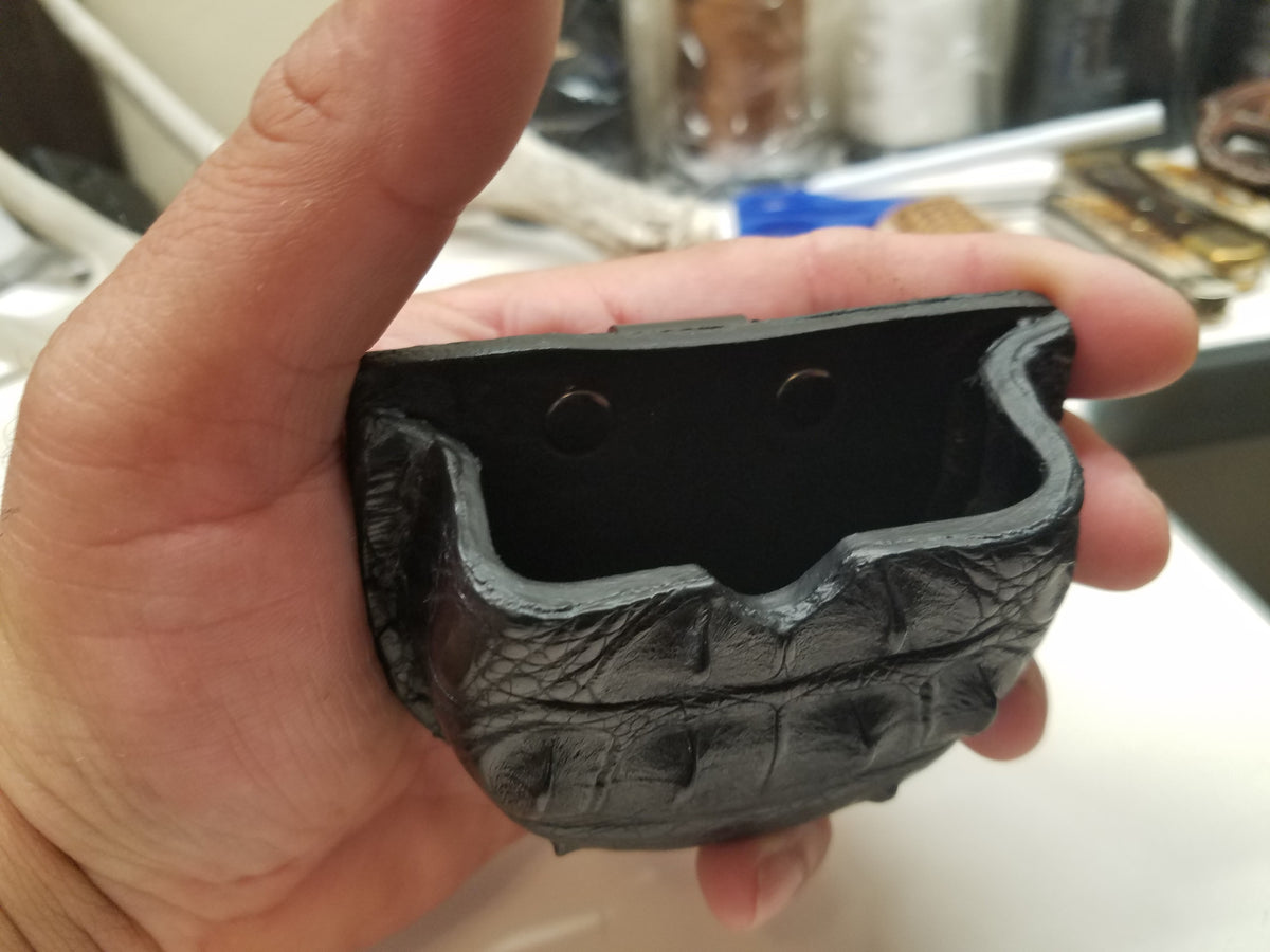 Alligator skin Dip can holder – O V leather