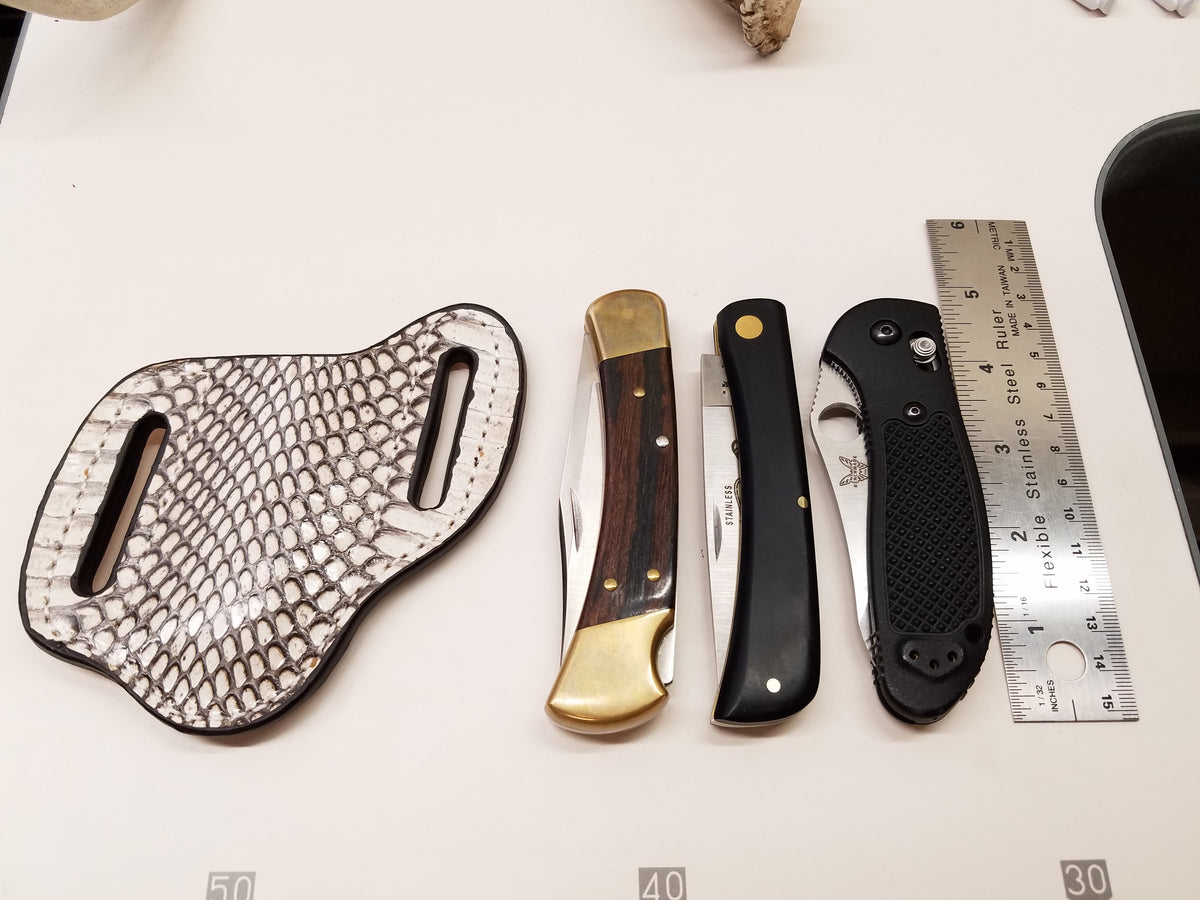 Cobra Snake Skin Large sheath – O V leather